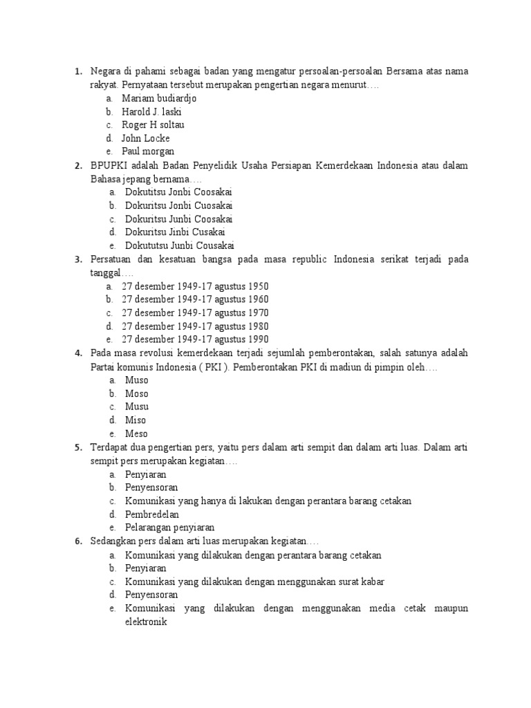 Latihan Soal PTS Genap Kelas XII 2023 | PDF