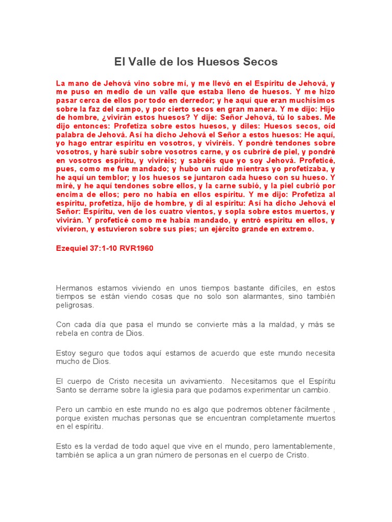 El Valle de los Huesos Secos | PDF