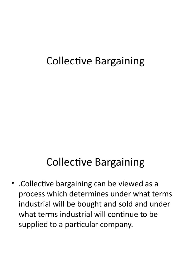 Collective Bargaining | PDF