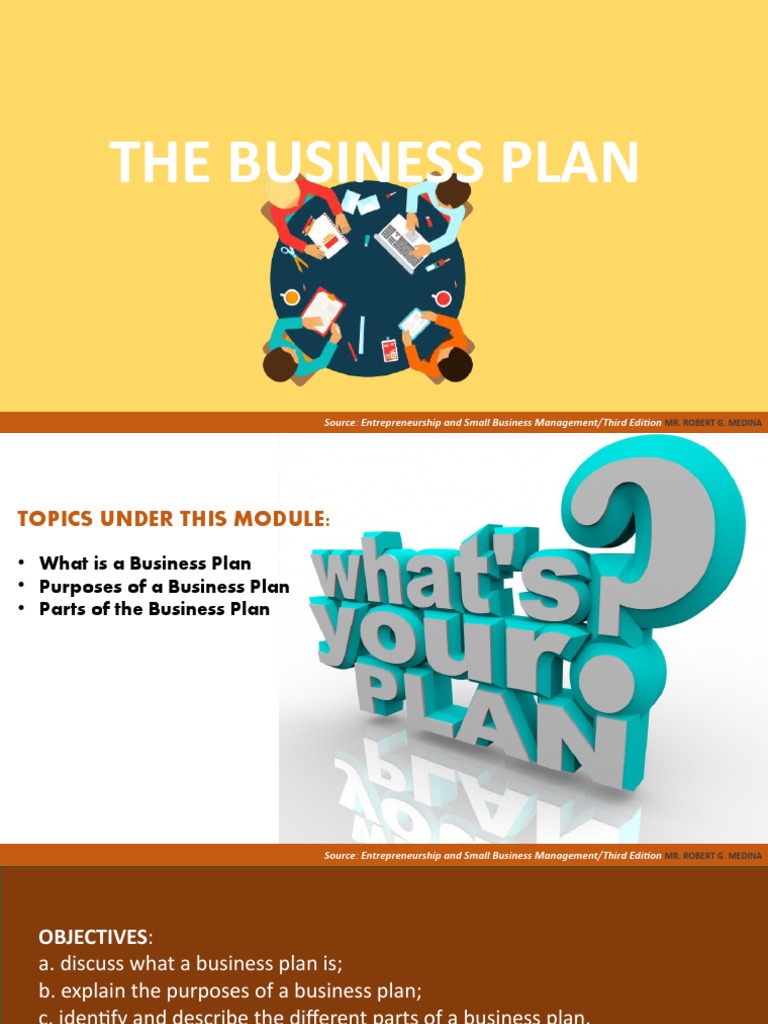 Topic 2 The Business Plan | PDF