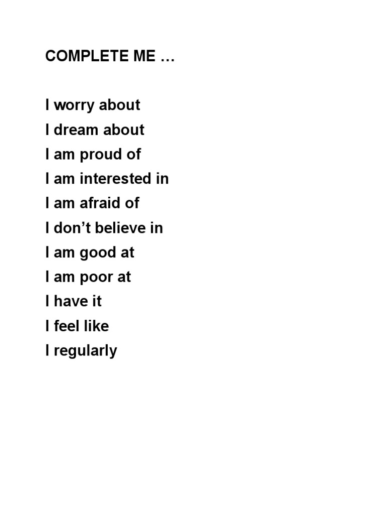 Complete Me | PDF