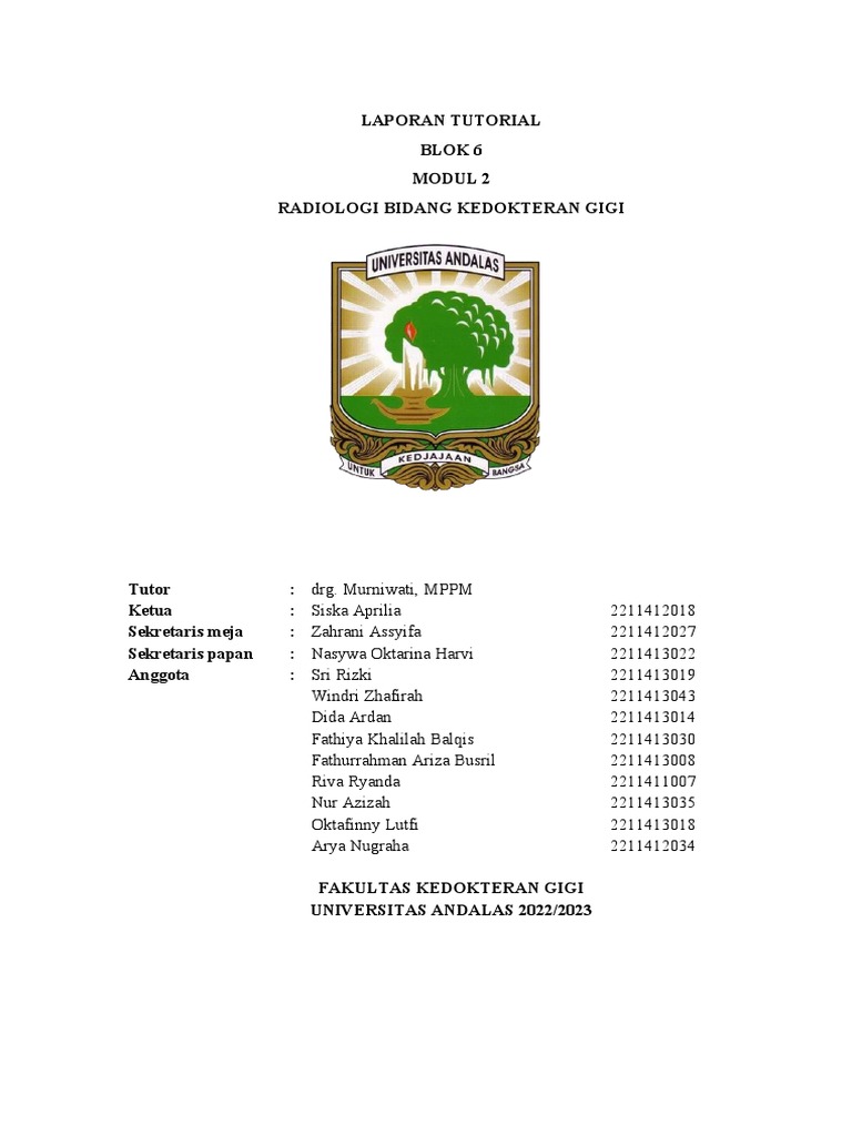 LAPORAN TUTORIAL modul 2 blok 6 | PDF