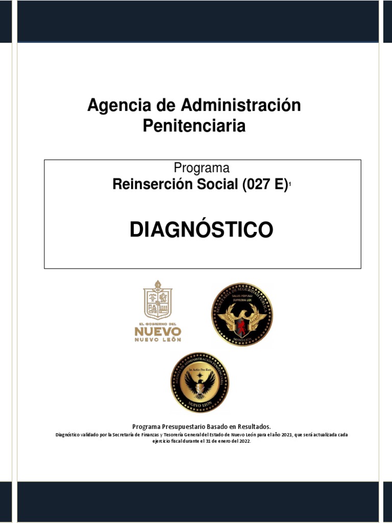 Diagnostico Pp 027 E Reinsercion Social Pdf Policía Prisión