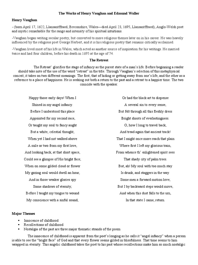 10 Henry Vaughan | PDF | Poetry