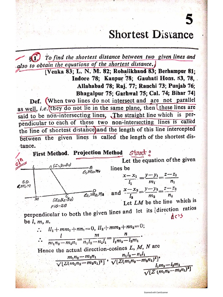 Final Lecture 5 - Chapter 5 - Shortest Distance | PDF