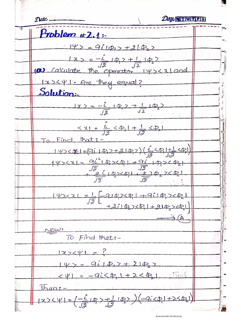 Assignment of Quantum Mechanics | PDF Assignment of Quantum Mechanics | PDF