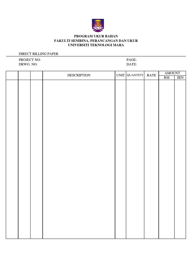 Measurement - Direct Billing Paper | PDF