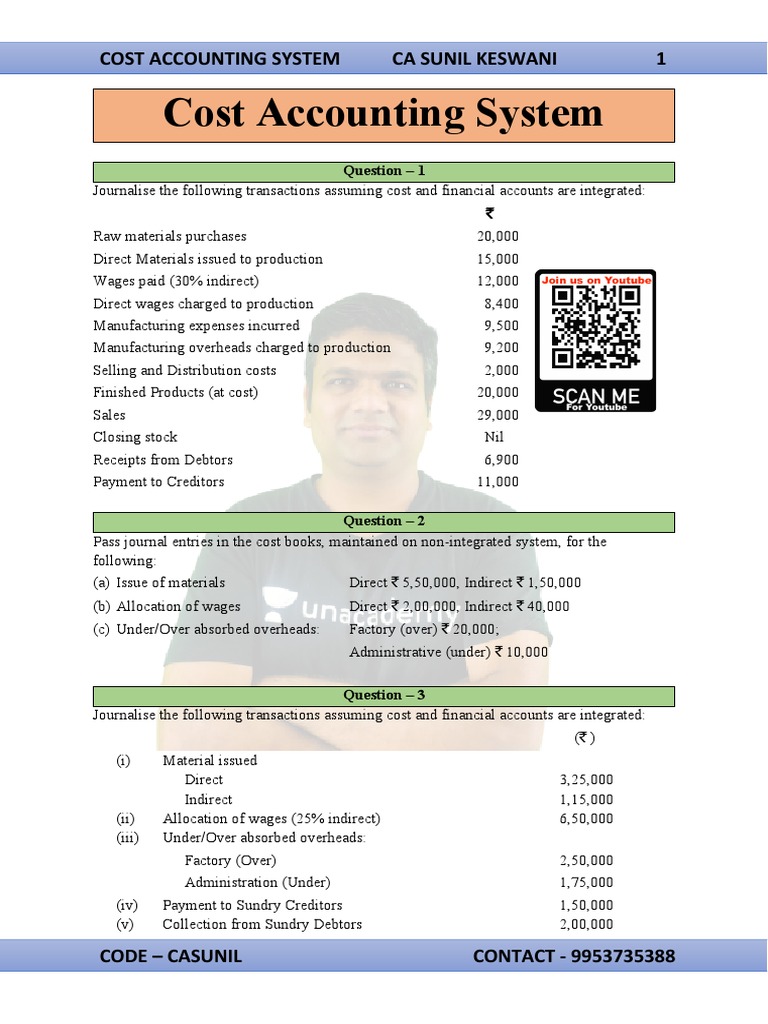Cost Accounting System | PDF