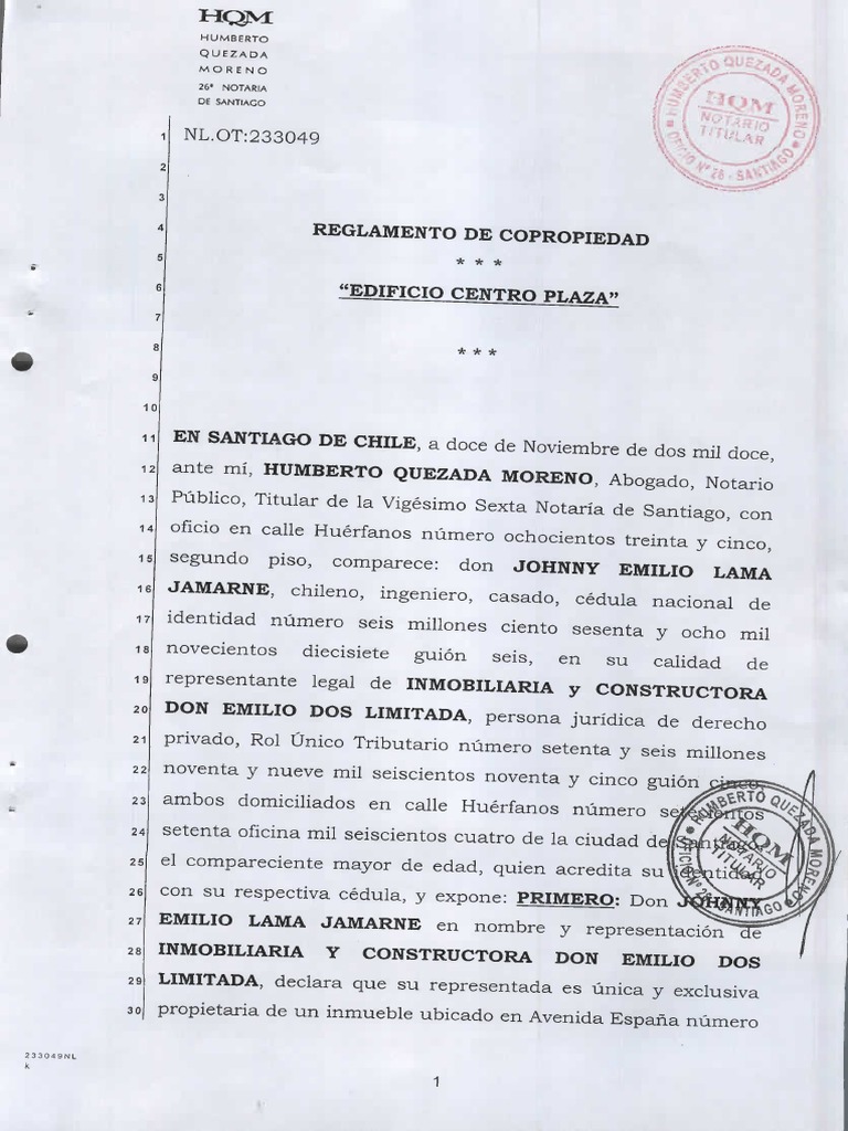 Reglamento de Copropiedad | PDF