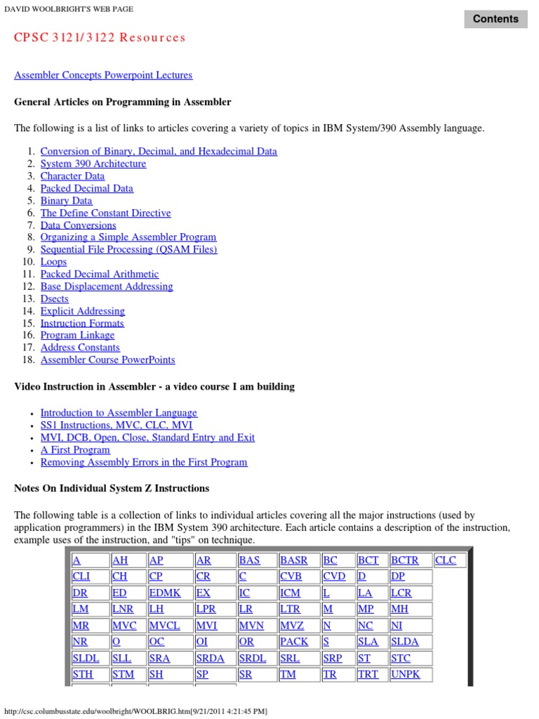 David Woolbright's Assembly Tutorial | PDF