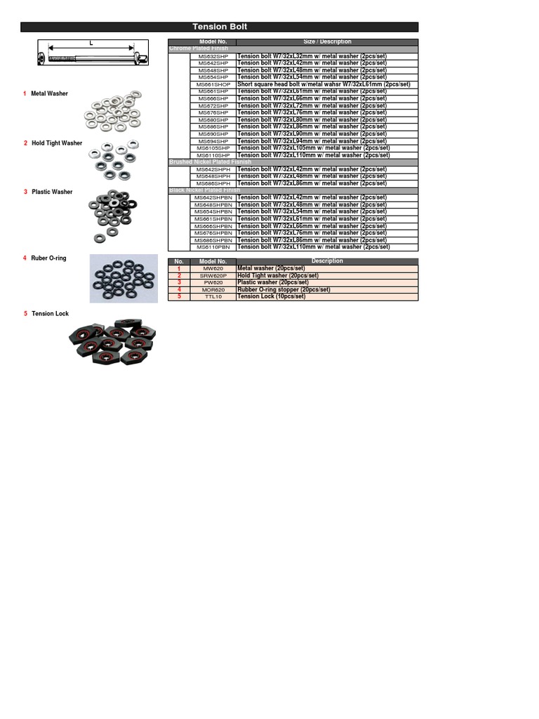 Tension Bolt | PDF | Percussion Instruments | Metals