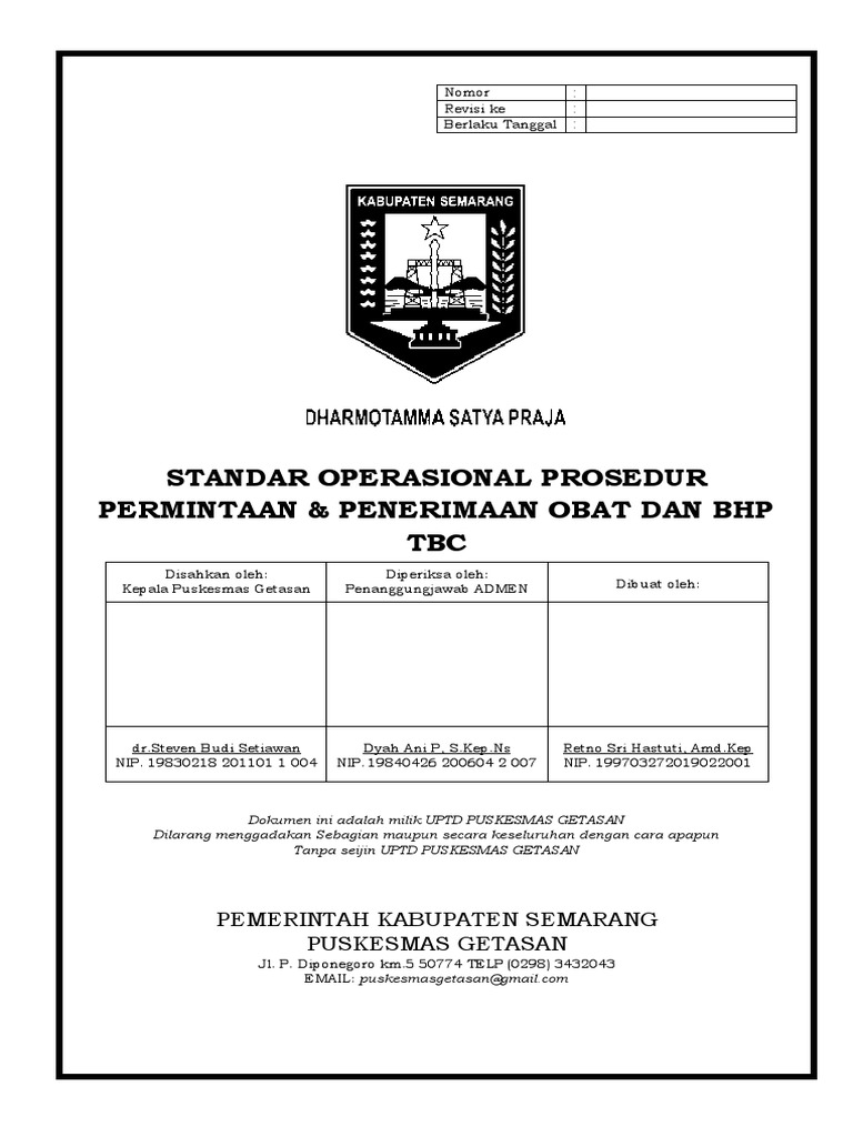 Sop Permintaan & Penerimaan BHP TB | PDF