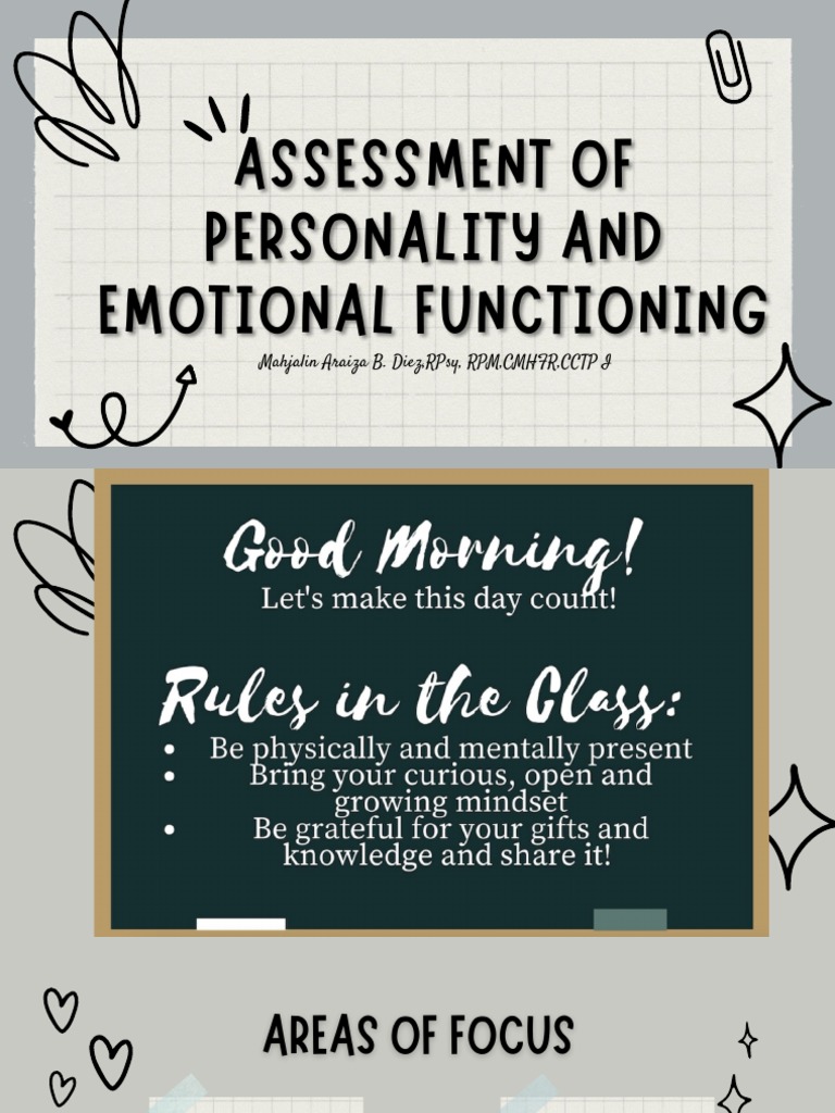 Module 3 Personality And Socio Emotional Functioning Assessment PDF