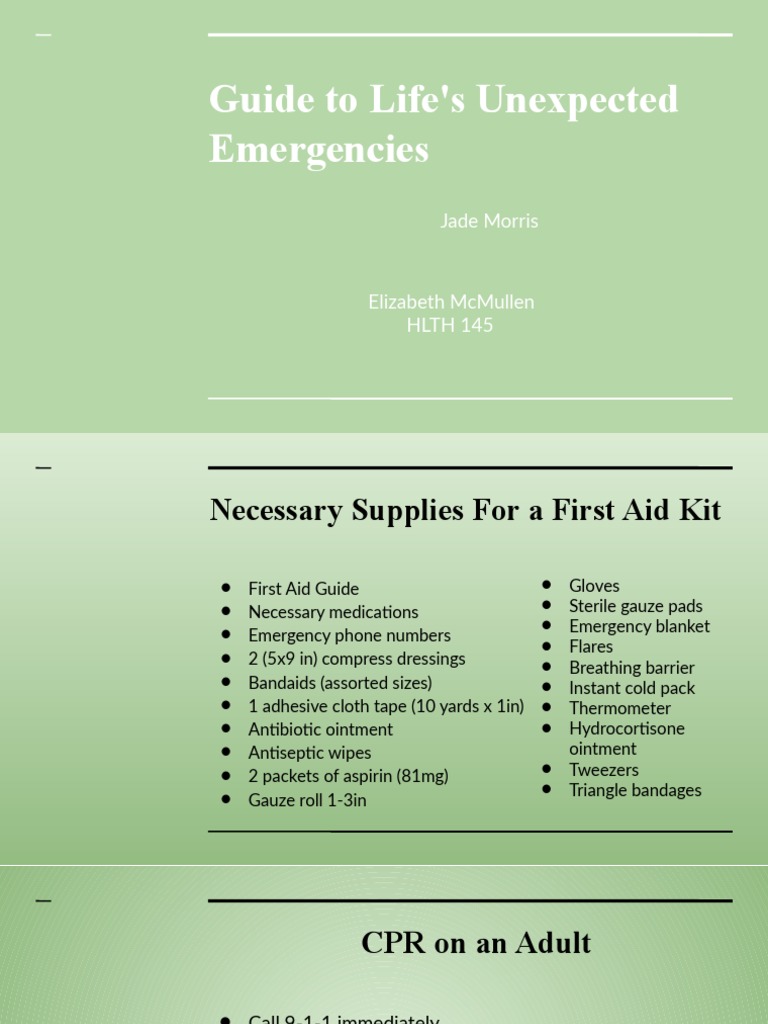 First Aid - CPR Project | PDF | Cardiopulmonary Resuscitation | Medical ...