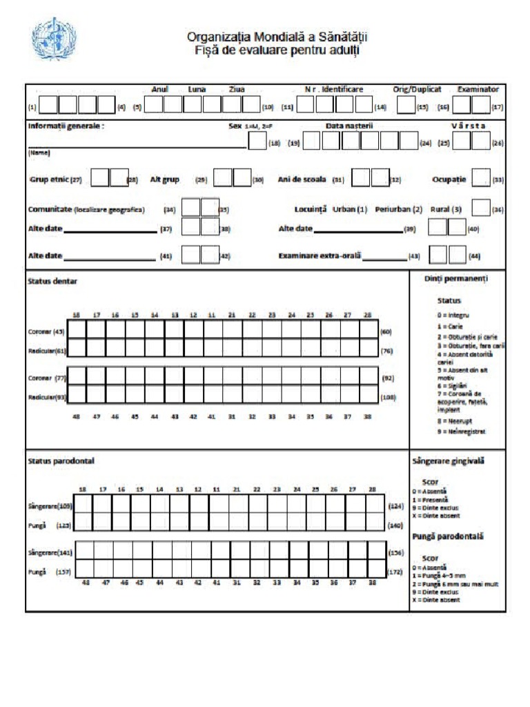 Fisa Oms Adulti Ro en | PDF