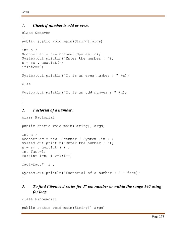 Java Important Programs Pdf 