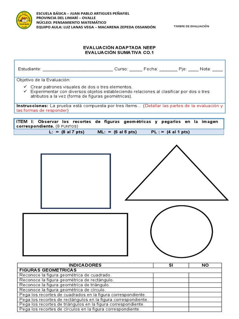 Modelo Ev Sumativa-Formativa PREKINDER | PDF | Métodos y materiales de enseñanza