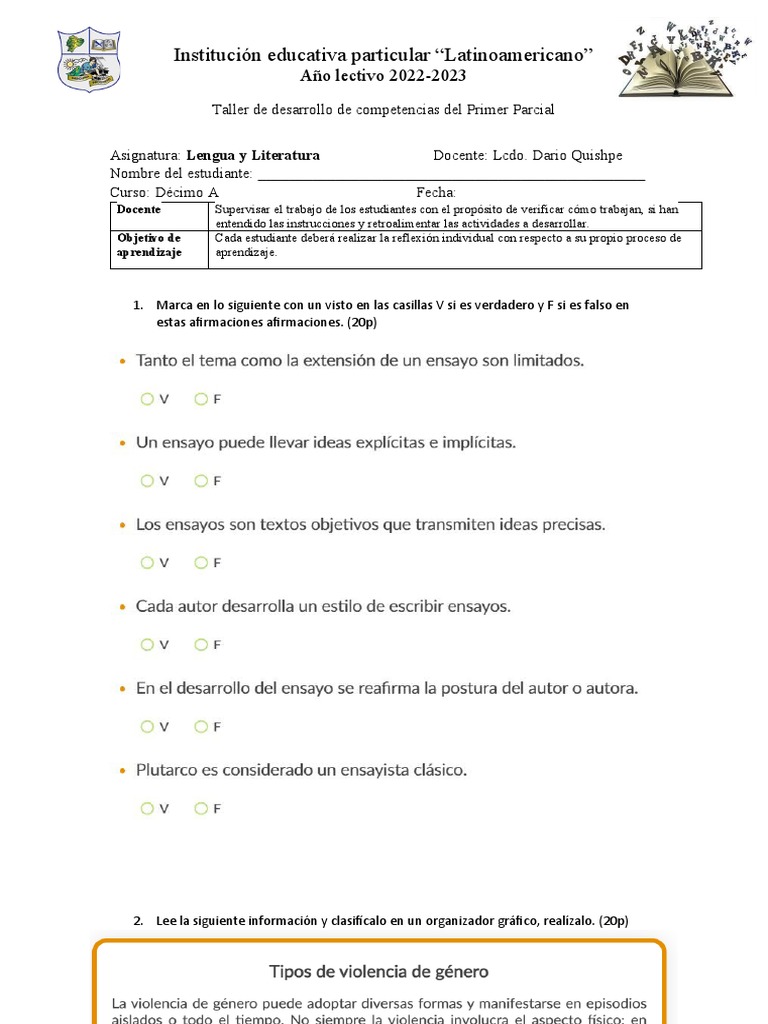 Lenguaje 10mo | PDF Lenguaje 10mo | PDF