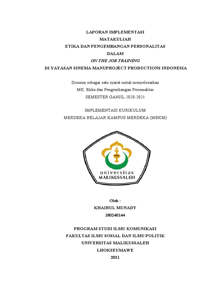 Khairul - Etika Dan Pengembangan Personalitas | PDF