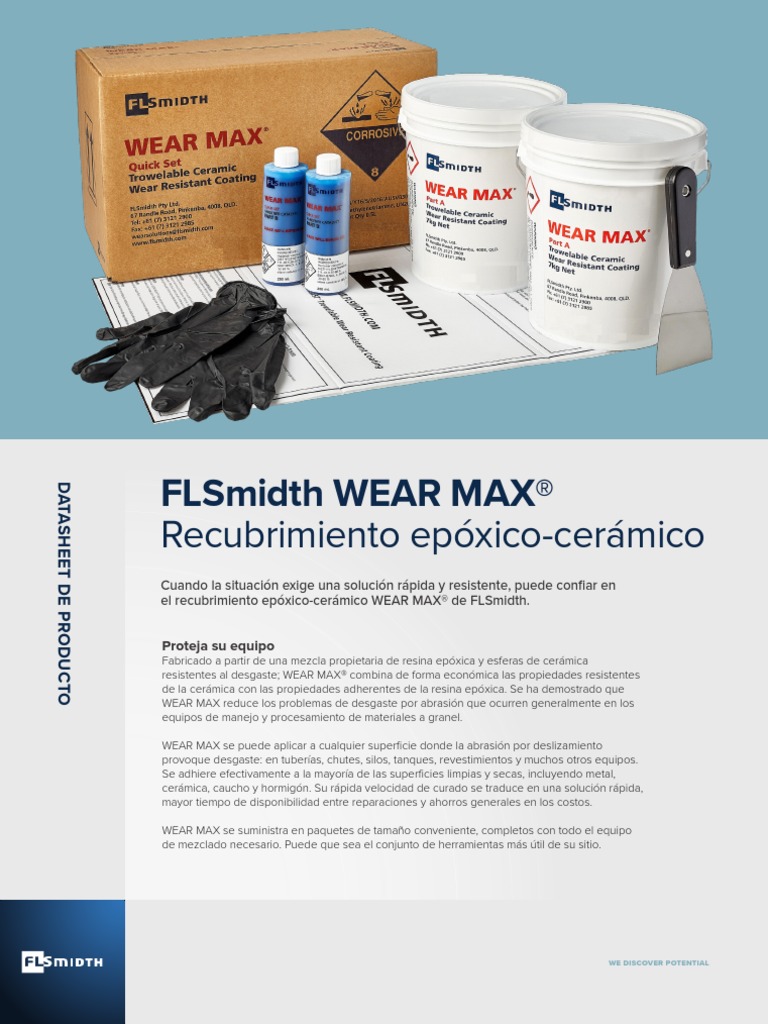WEAR MAX - Epoxy Ceramic Coating - Datasheet - ESP | PDF | Epoxy ...