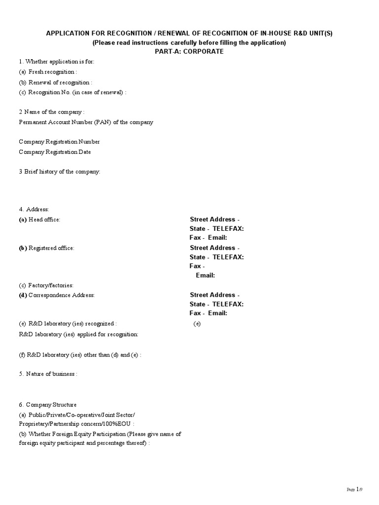 Rdi Af Blank Application Pdf Fax Research And Development