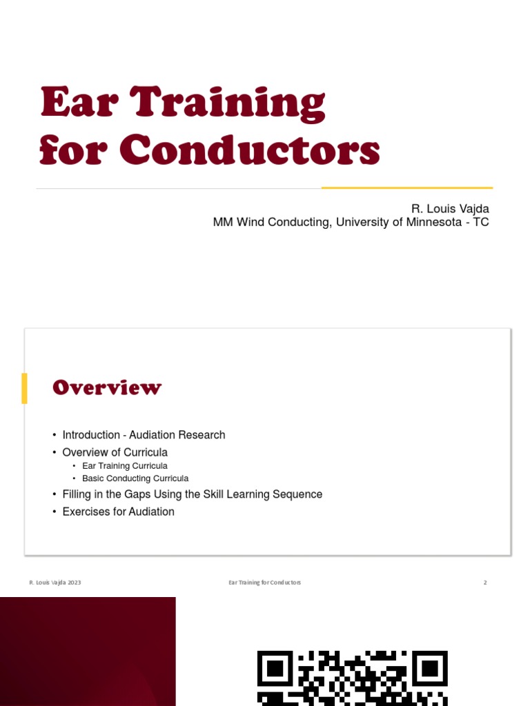 Ear Training For Conductors Vajda Seminar 2023 | PDF | Musicology ...