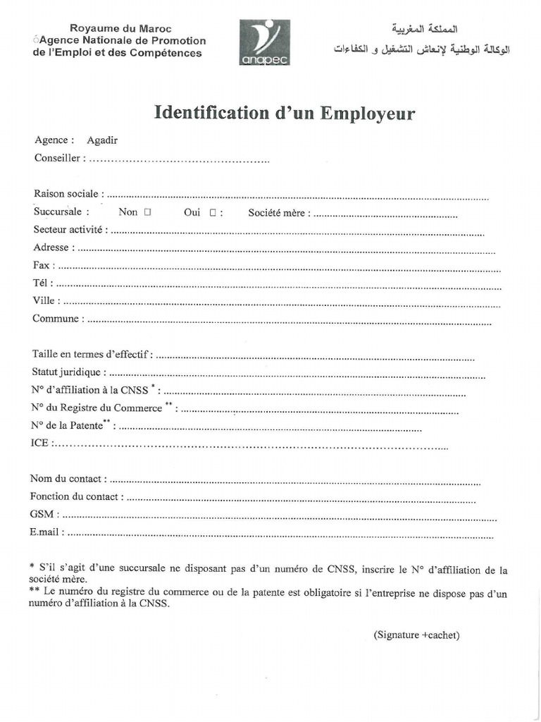 Identification D'un Employeur | PDF