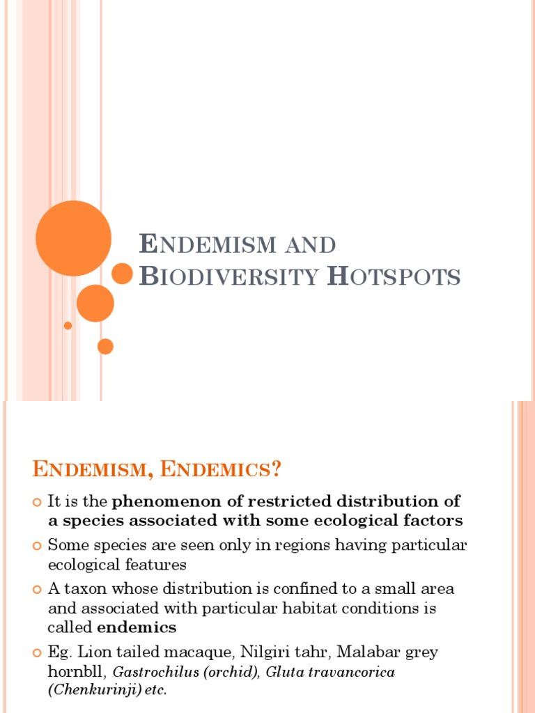 Endemism and Biodiversity Hotspots | PDF