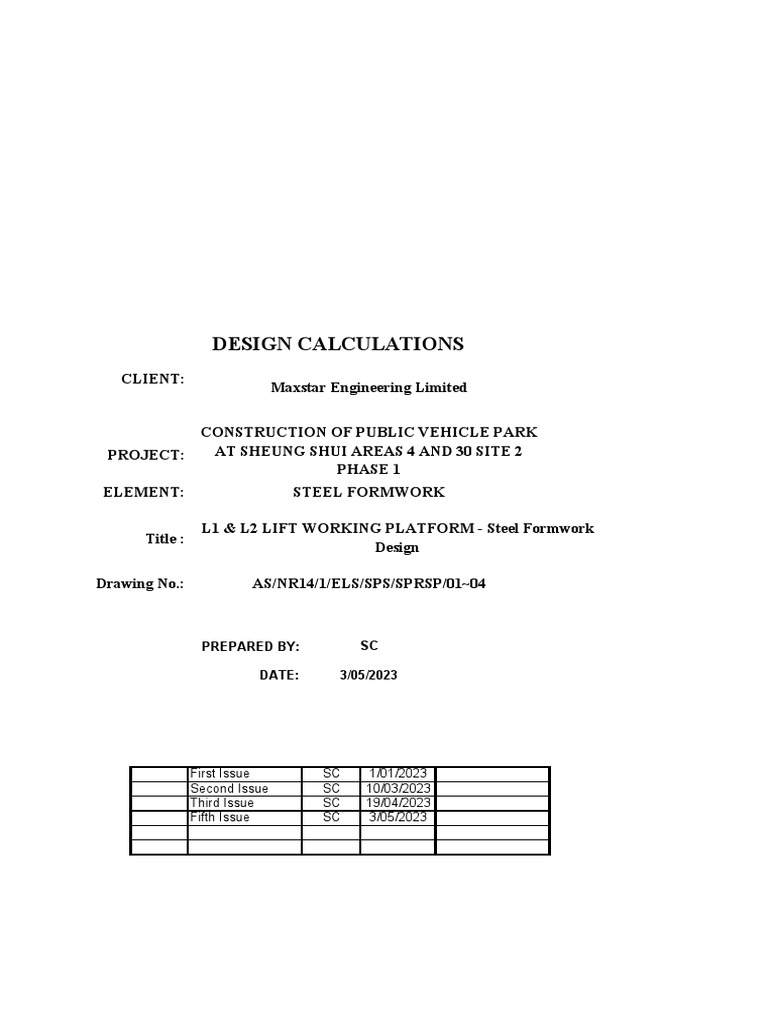 Lift Shaft Working Platform (11052023) | PDF | Young's Modulus ...