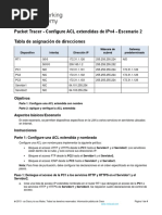 5.4.13 Packet Tracer - Configure Extended IPv4 ACLs - Scenario 2 - ILM | PDF | Dirección IP ...