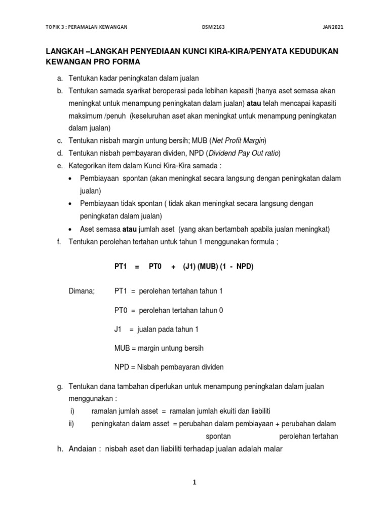 Soalan Tutorial Topik 3 (1) - Kunci Kira-Kira Pro Forma | PDF