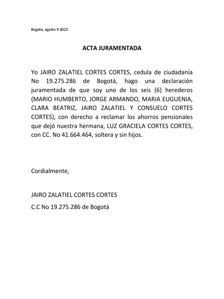 Acta Juramentada | PDF