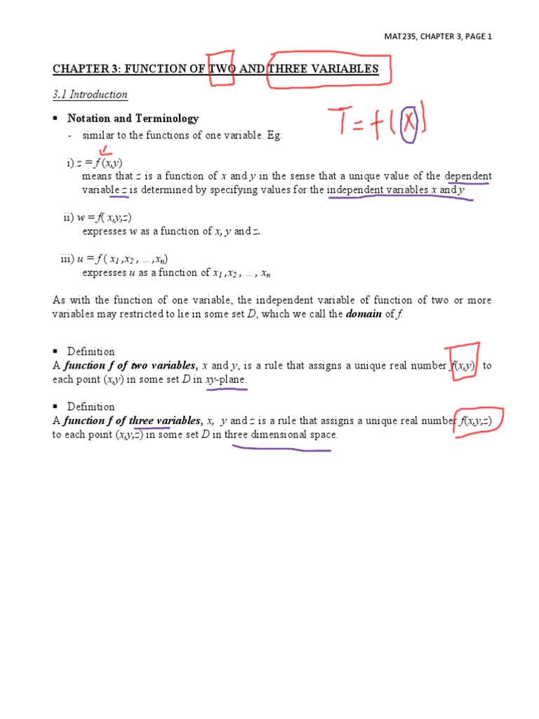 Chapter 3.0 (MAT235) | PDF | Maxima And Minima | Function (Mathematics)