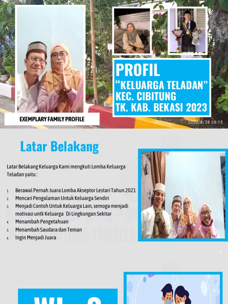 Profil Keluarga Teladan BP Hadi & Bu Nani Kec Cibitung Fix | PDF