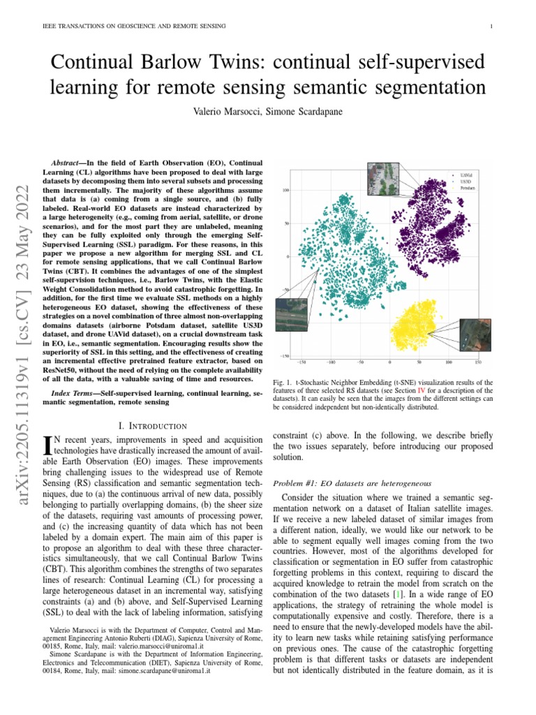 Continual Barlow Twins | PDF | Image Segmentation | Remote Sensing