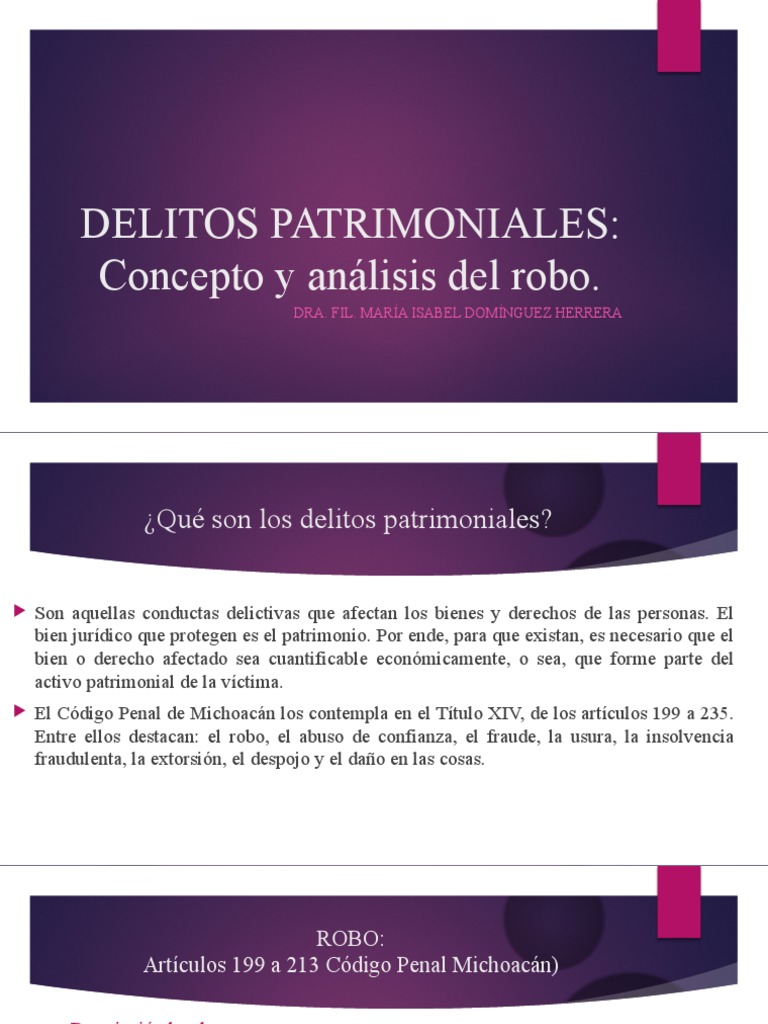 Delitos Patrimoniales | PDF | Derecho
