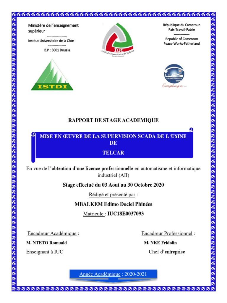 1er de Couverture Rapport | PDF