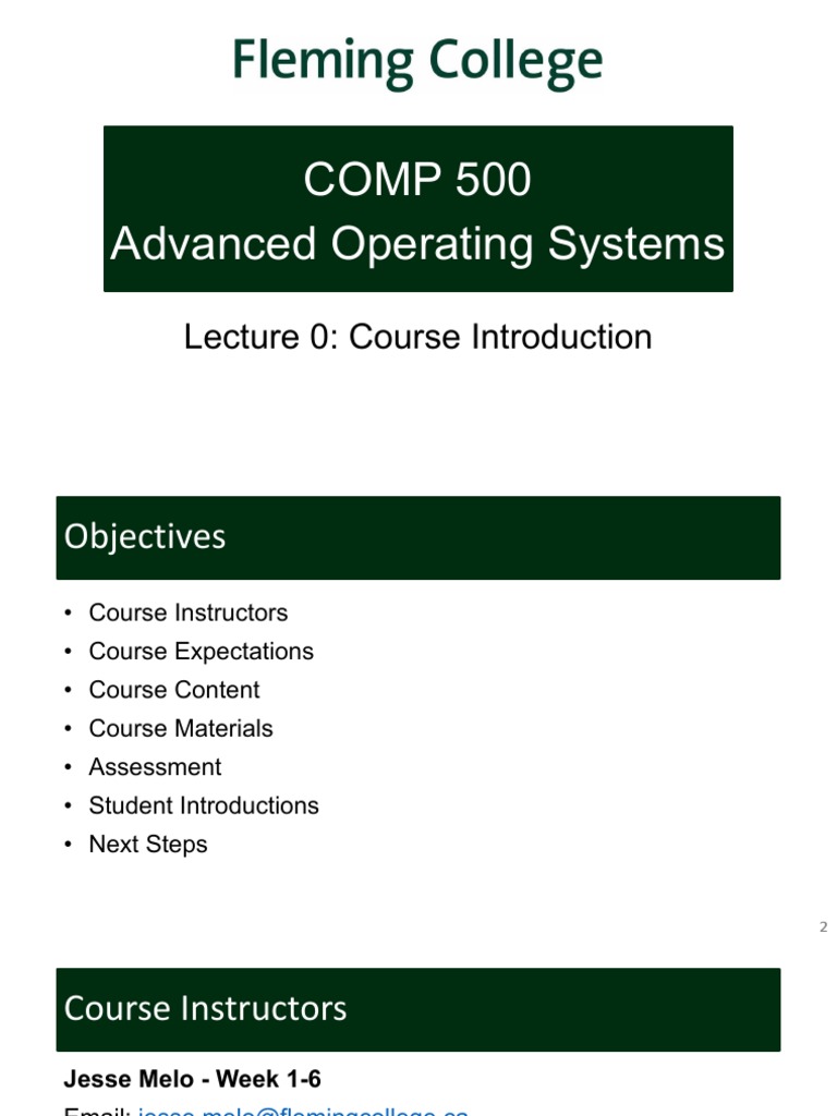 COMP 500 Lecture 0 | PDF | Academic Integrity | Operating System