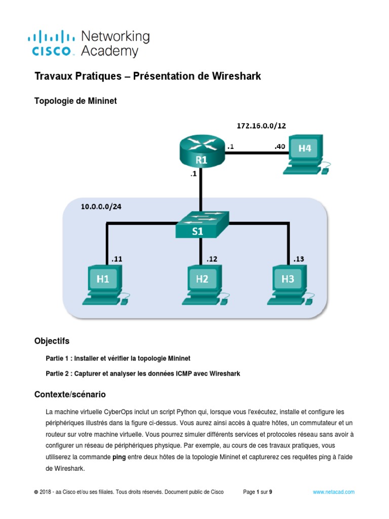 5.3.7 Lab - Introduction To Wireshark - FR FR | PDF