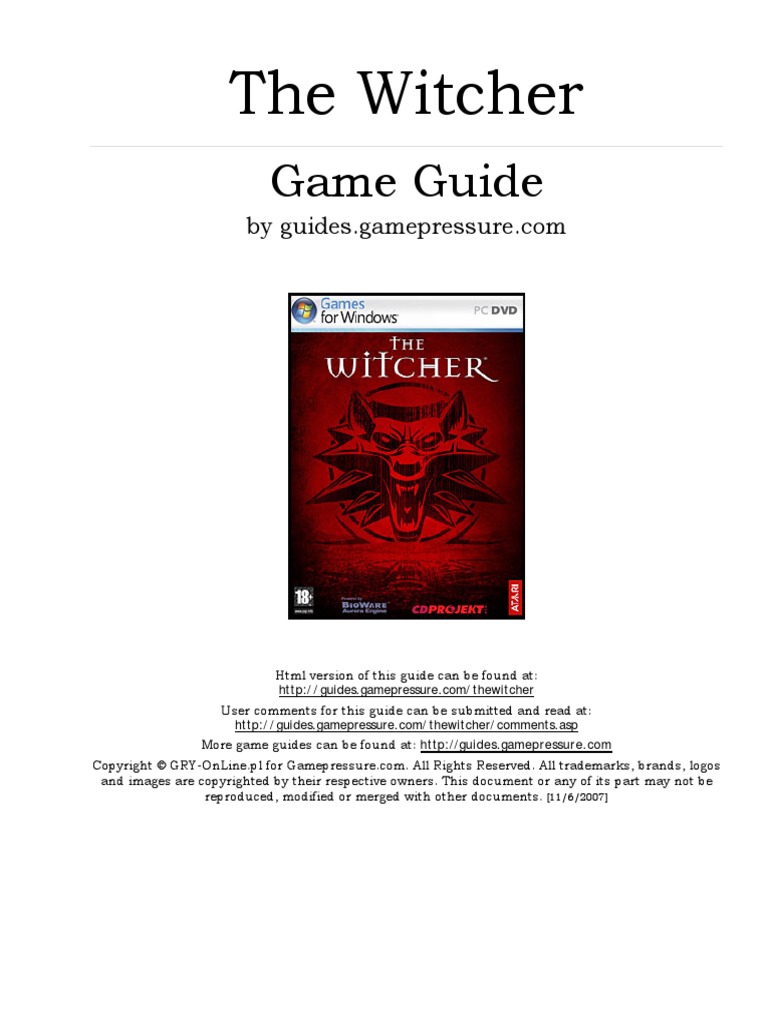 The Witcher-Guia Completo | PDF | Brand | Trademark