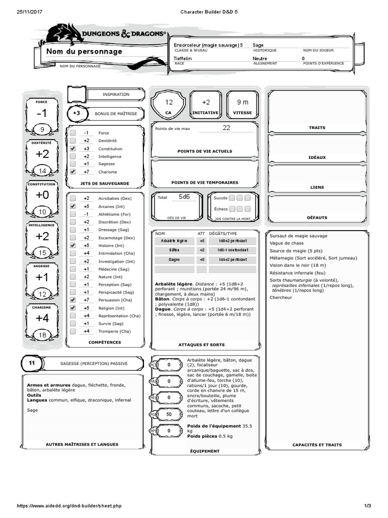 tieffelin ensorceleur | PDF