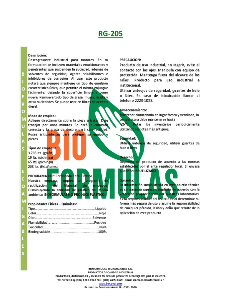 RG 205 | PDF | El plastico | Materiales