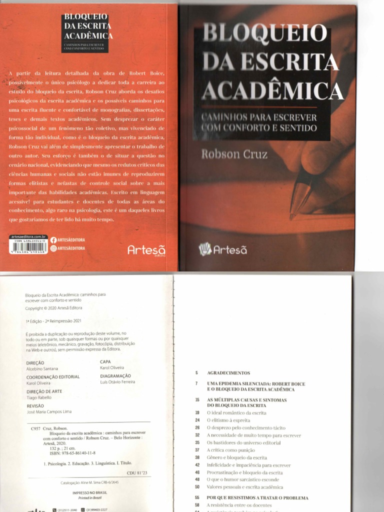 As Múltiplas Causas e Sintomas Do Bloqueio Da Escrita - Cap 1 | PDF