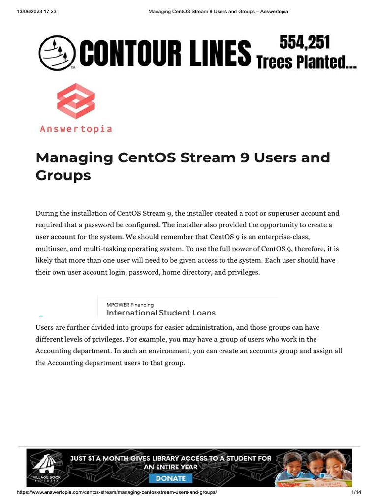 Managing CentOS Stream 9 Users and Groups – Answertopia | PDF