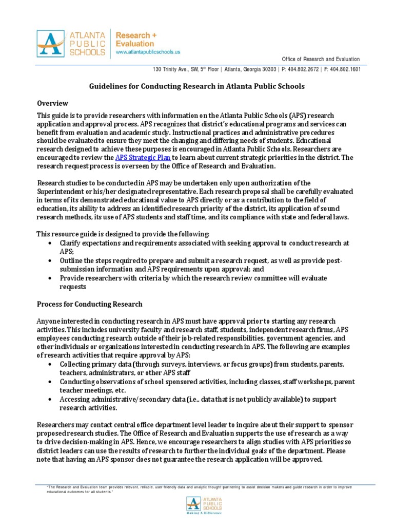 Guidelines For Conducting Research in APS 20201211 | PDF ...