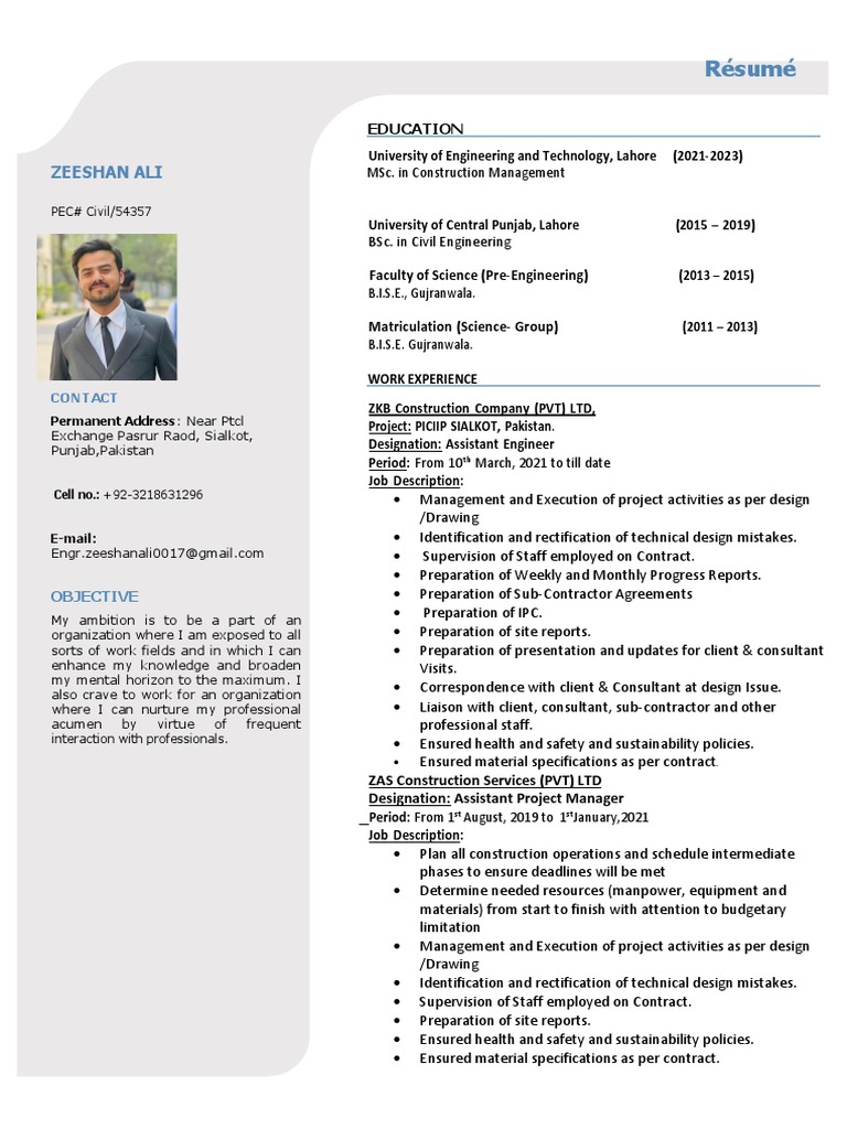 Zeeshan CV | PDF