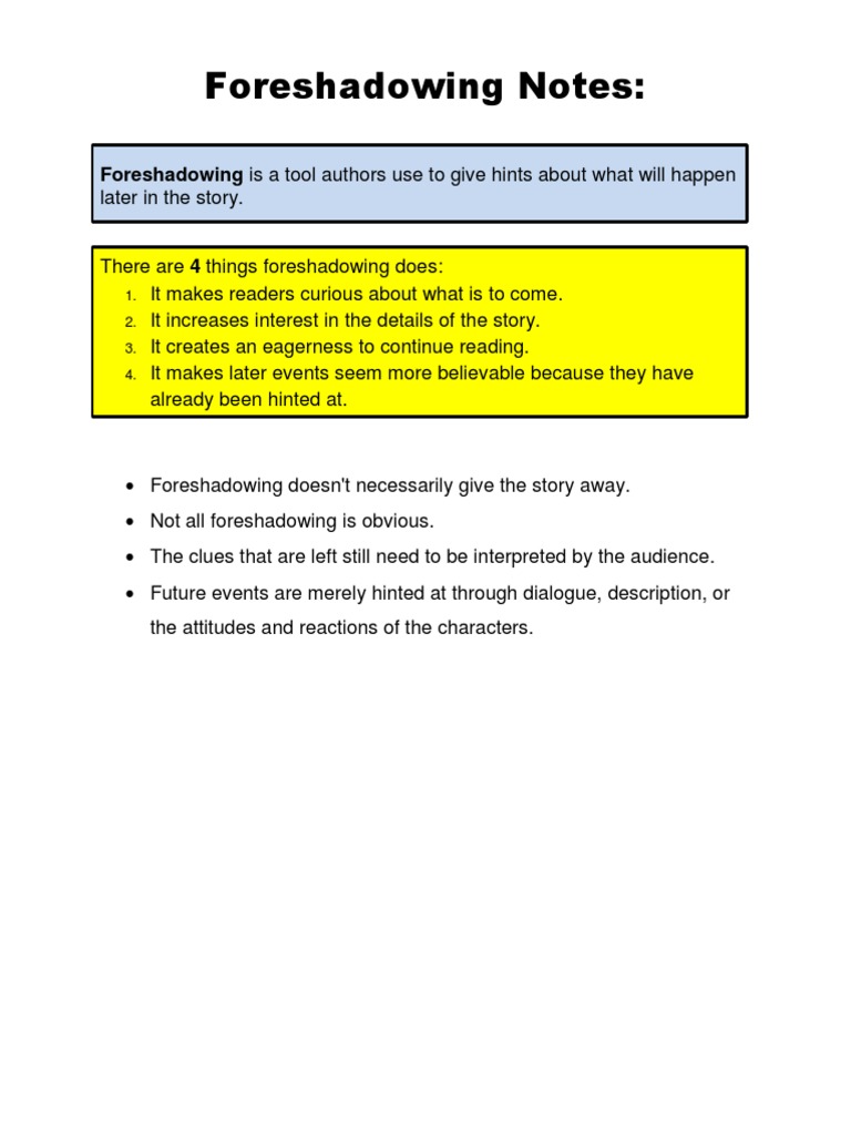 Foreshadowing In Music – Examples of Foreshadowing in Movies Explained ...