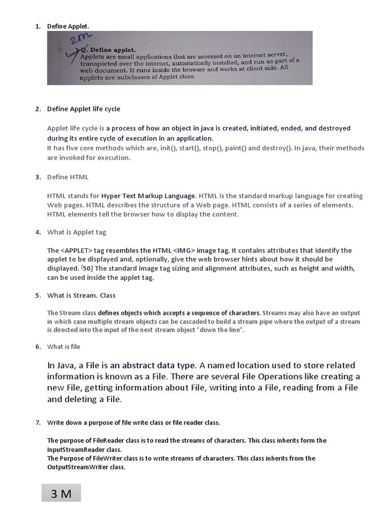 Core Java Unit 4 | PDF | Class (Computer Programming) | Html Element