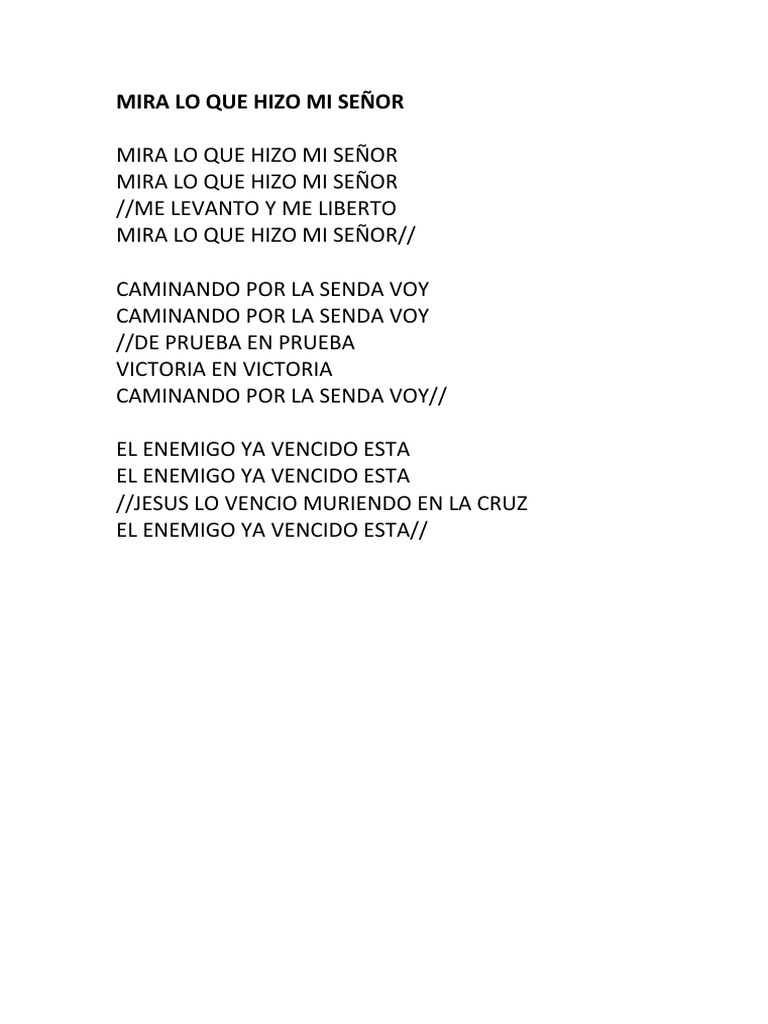 MIRA LO QUE HIZO MI SEÑOR | PDF