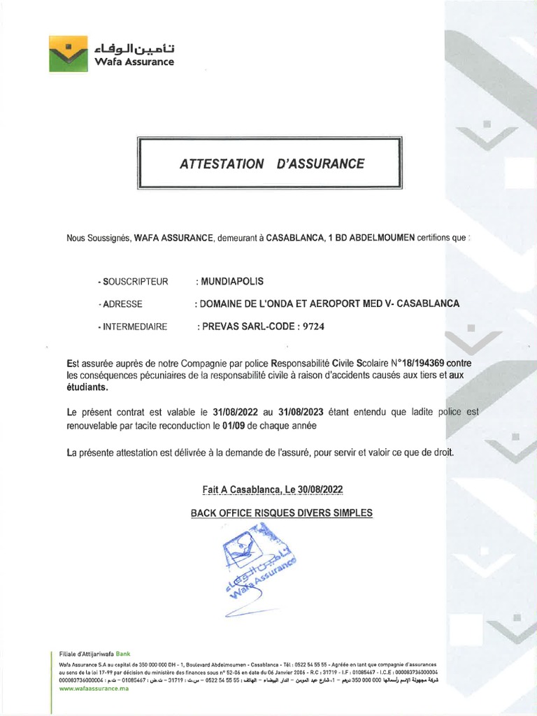 Les Attestations D Assurance: Qu’Est Ce Qu’Une Attestation D’Assurance ...